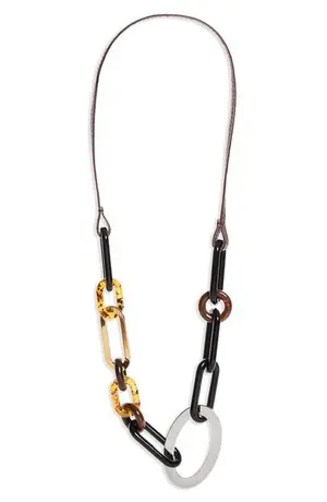 Plan C Multi-material Chain Necklace - Multicolor