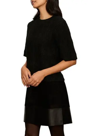Sanctuary Pointelle Short Sleeve Sweater