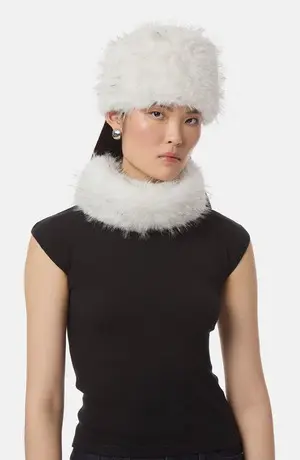 Apparis Margot Faux Fur Pillbox Hat