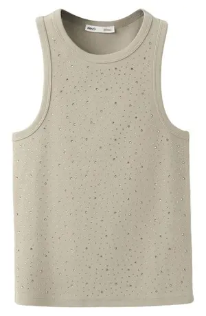 Mango Shimmer Wide Strap Tank
