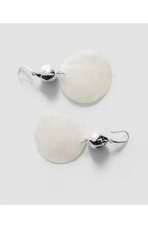 Mango Shell Pendant Drop Earrings