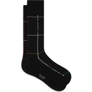 Paul Smith Signature Check Socks 79_black
