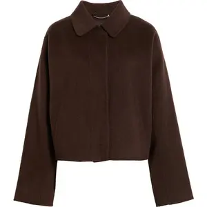 BOSS Cafeta Short Wool Blend Jacket - Mole