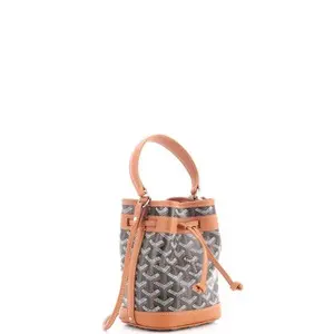 Goyard Petit Flot Bucket Bag Coated Canvas Mini - Brown