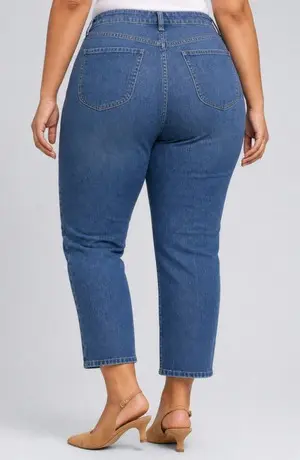 NYDJ Kasey High Waist Stovepipe Straight Leg Jeans - Aster