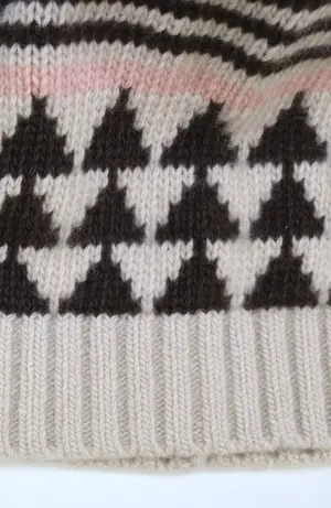 Portolano Cashmere Hat In Nordic Design - Ivory Combo
