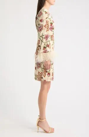Julia Jordan Feather Cuff A-line Dress
