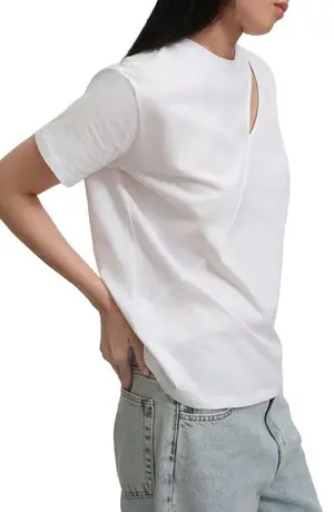 MARCELLA Leonie Cutout Organic Cotton T-shirt - White
