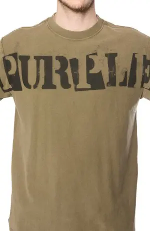 PURPLE BRAND Textured Jersey Graphic T-shirt