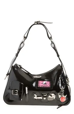CHOPOVA LOWENA Sofia Leather Shoulder Bag - Black