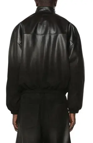 PURPLE BRAND Leather Track Jacket