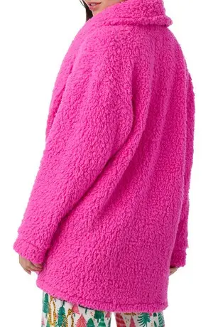 ROOM SERVICE High Pile Fleece Robe - Fuchsia