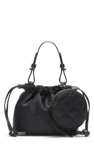 MZ WALLACE Waverly Bebe Leather Trim Drawstring Bag