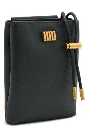 REISS Solene Leather Phone Crossbody Bag