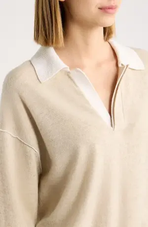 Rag & Bone Nyla Cashmere Polo Sweater
