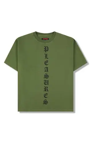 PLEASURES Knight Overdye Heavyweight Graphic T-shirt