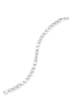 EDDIEBORGO Estate Cadence Cubic Zirconia Link Bracelet - Silver