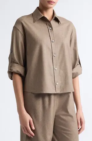 Maria Mcmanus Bias Cut Stretch Wool Trousers