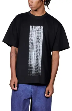 PLEASURES Blurred Graphic T-shirt - Black
