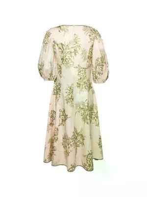 Zimmermann 2022 Pineapple-print Boat-neck Midi Dress - Pink