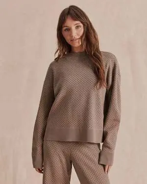 Splendid Libby Polka Dot Crewneck Sweater