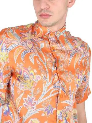 Etro Floral Print Shirt - Orange