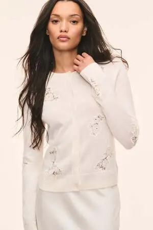 LoveShackFancy Sorrelle Wool Lace Cardigan