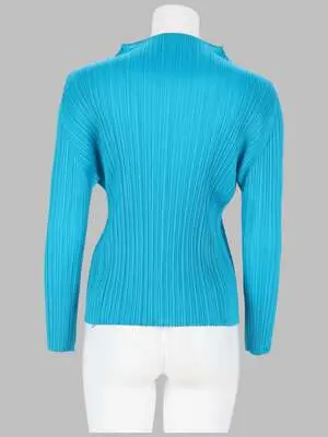 Issey Miyake Pleated T-shirt - Blue