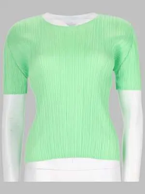 Issey Miyake Top New Colorful Basic 4 - Green