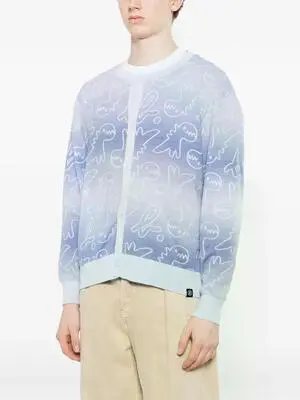 AGNES B. Dino All-over Print Cardigan