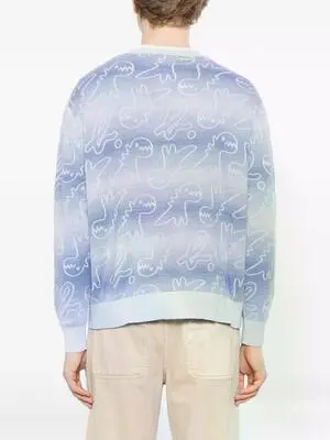 AGNES B. Dino All-over Print Cardigan
