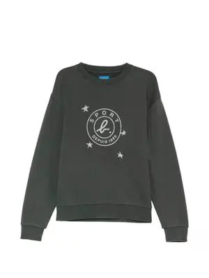 AGNES B. Logo-print Sweater - Grey