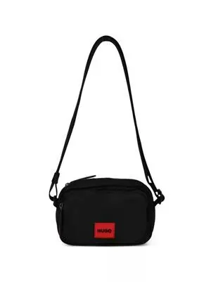 Hugo Logo-patch Messenger Bag - Black