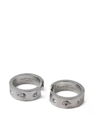 Kurt Geiger Eagle Head Crystal-embellished Hoop Earrings