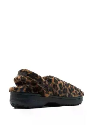 CROCS Leopard Furry Slippers