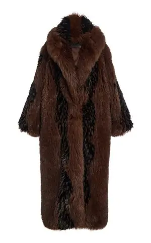 AUTER The Fox Faux Fur Coat - Brown