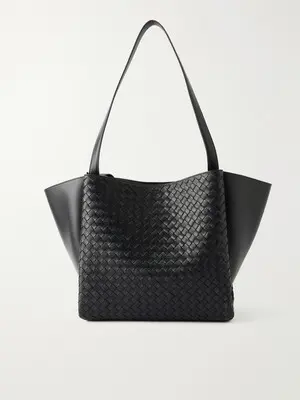 Bottega Veneta Corso Intrecciato Nappa Leather Tote - Black