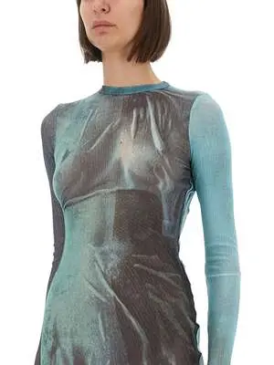 JEAN PAUL GAULTIER Water Mesh Long Dress - Multicolor