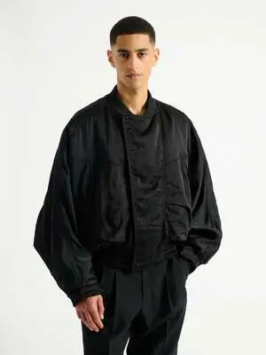 Balmain Bomber Jacket In Textured Nylon