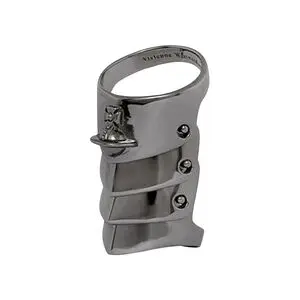 VIVIENNE WESTWOOD Armour Ring 'ruthenium - Silver