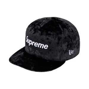 Supreme Crushed Velvet Box Logo New Era - Black