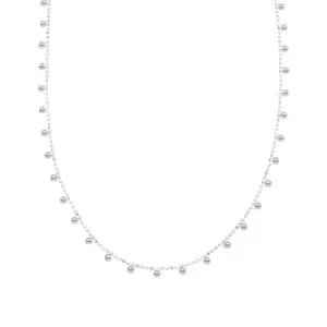 VON TRESKOW Beaded Ball Chain Necklace - Silver
