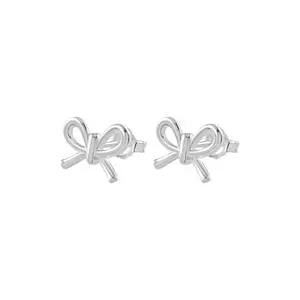VON TRESKOW Bow Stud Earrings - Silver