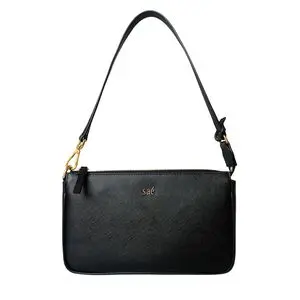 SAÉ Monet Saffiano Leather In Obsidian