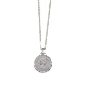 VON TRESKOW Mariner Necklace With Shilling Coin - Silver