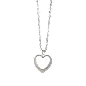 VON TRESKOW Chunky Heart Necklace - Silver