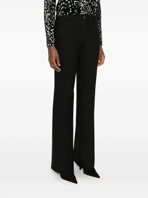 VIA MASINI 80 Wool Flared Leg Trousers