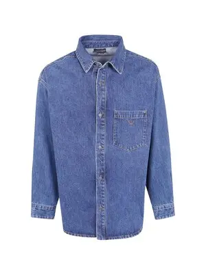 Emporio Armani Denim Cotton Shirt - Blue