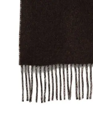 Jacquemus Logo Wool Scarf - Brown
