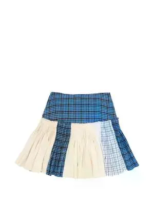 STORY MFG. Check Pleated Mini Skirt